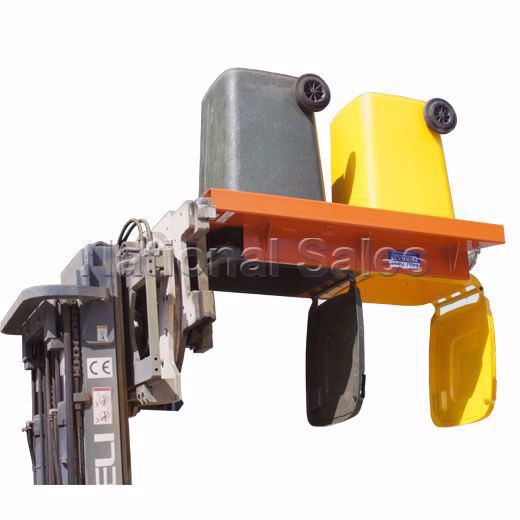 Forklift Double Wheelie Bin Tipper Frame for Rotator | Waste Bins ...