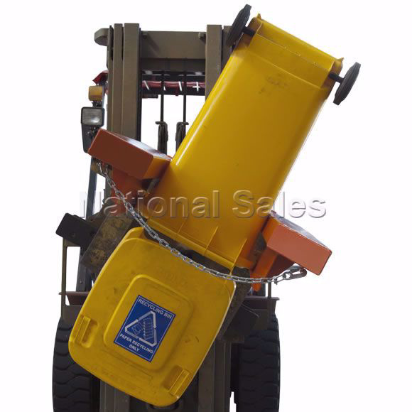 Forklift Double Wheelie Bin Tipper Frame for Rotator | Waste Bins ...