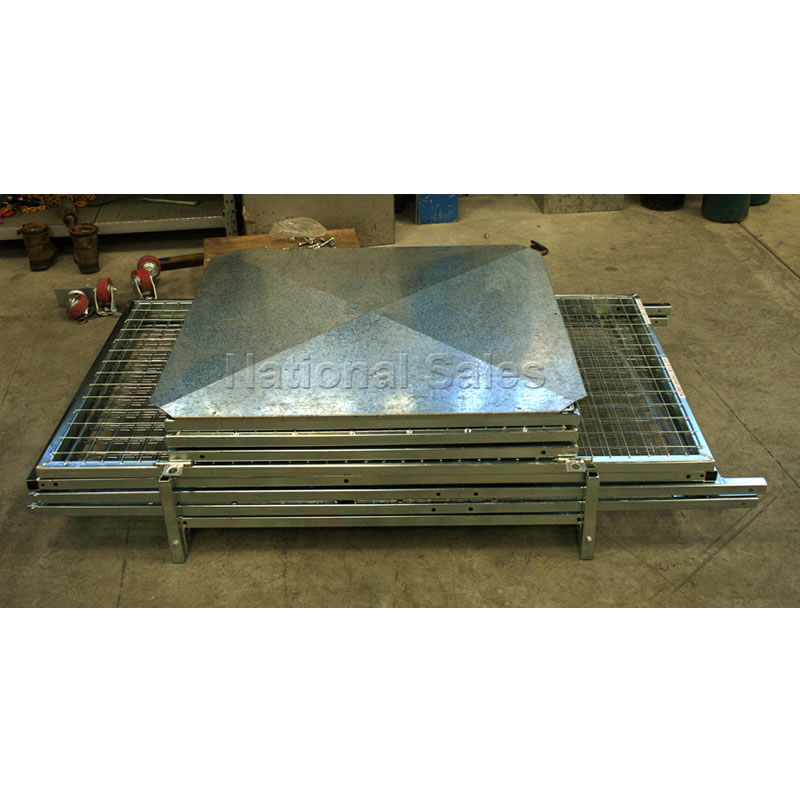 Lockable Shelves Storage Cage Assembled | Waste Bins | Forklift and ...