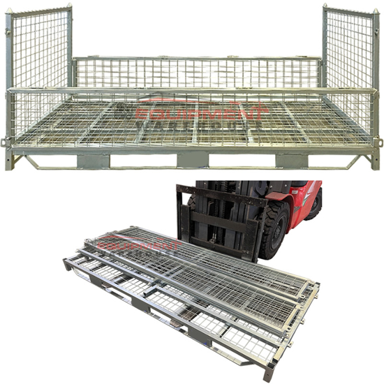 Double Pallet Wide Stillage Cage | Waste Bins | Forklift and Crane ...