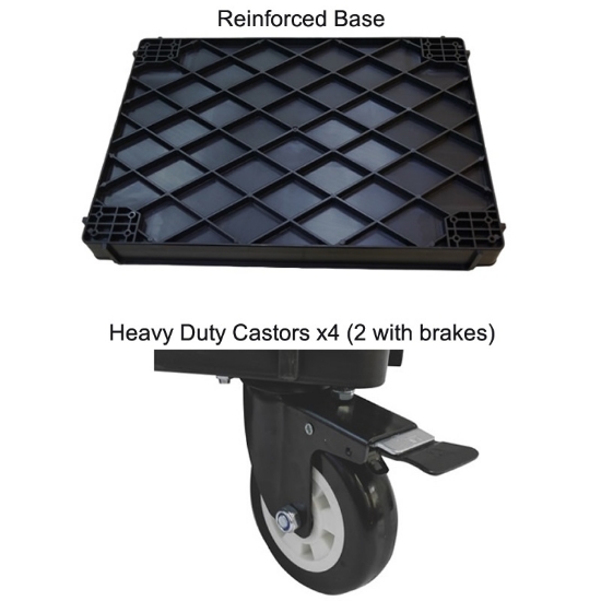 2 Tier Plastic Parts Order Picking Trolley 250kg 920x620mm | Waste Bins ...