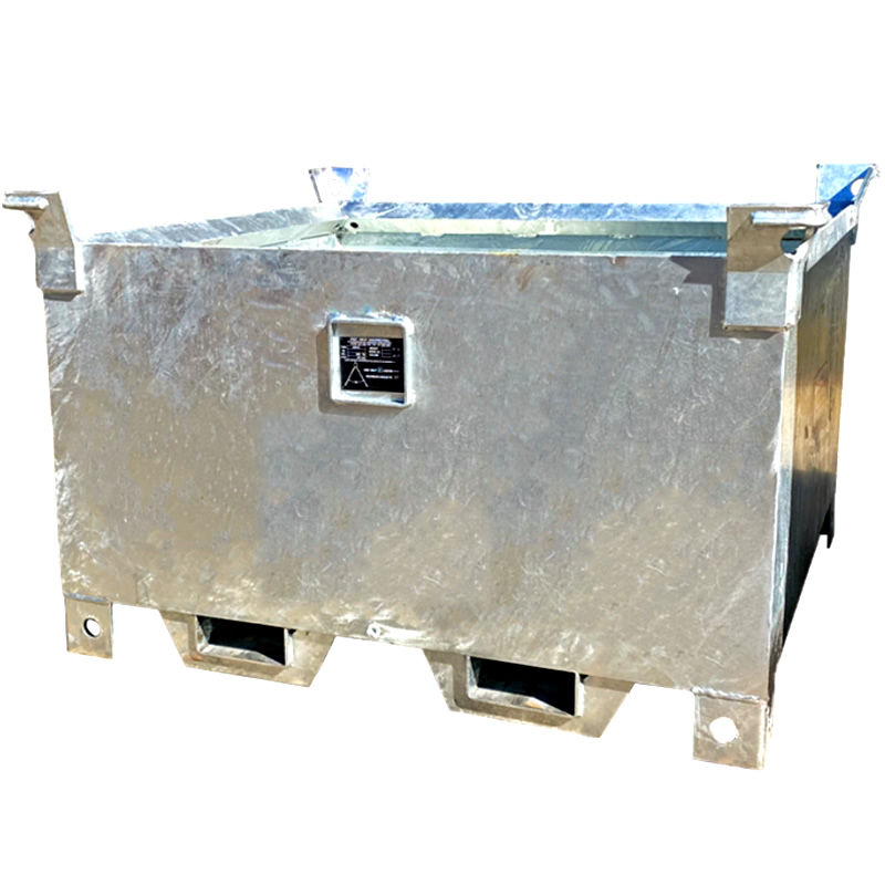 Stackable Crane Bin 0.7m3 2000kg Galvanised | Waste Bins | Forklift and ...